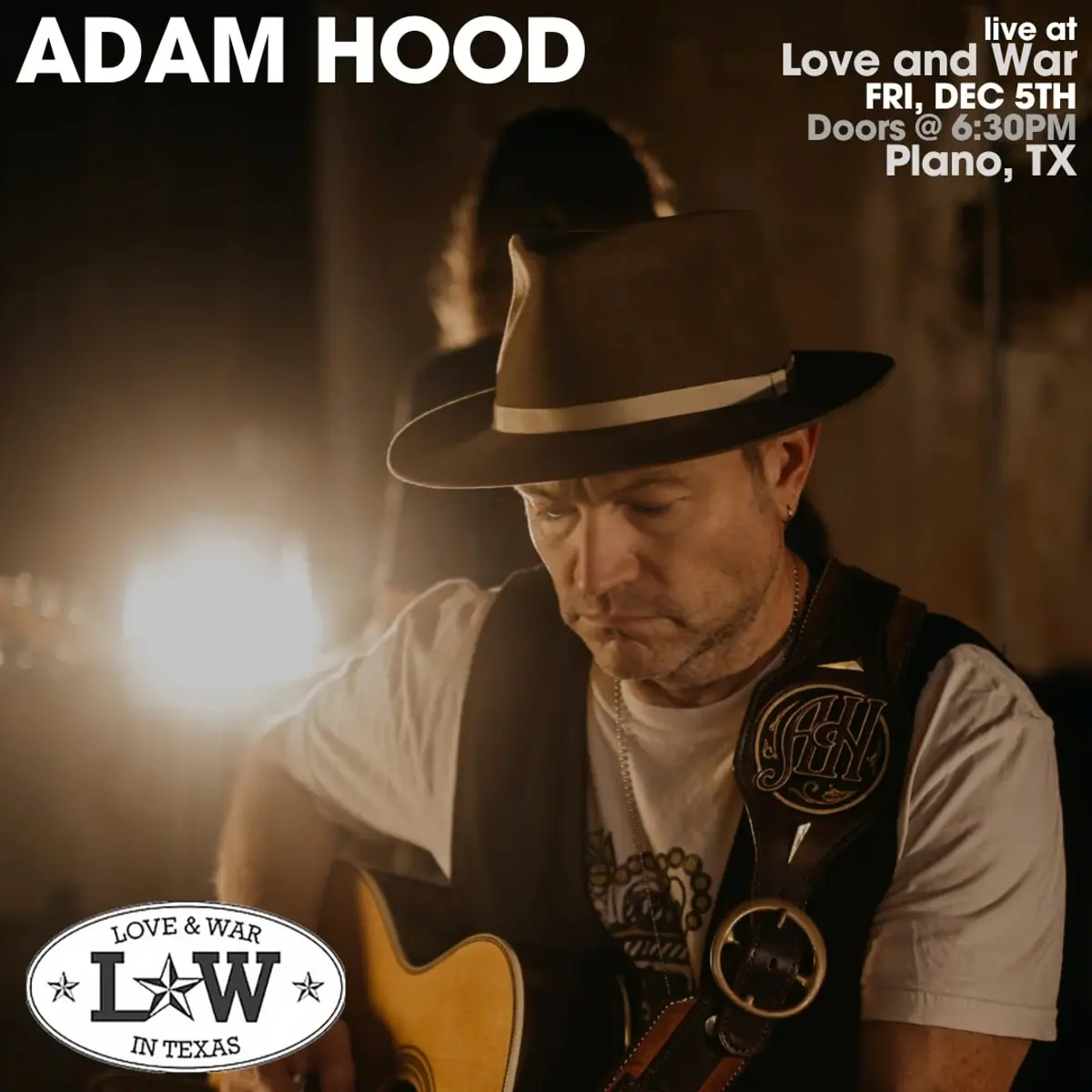 Adam Hood Tickets Dec 5, 2025, 8:00 PM | OUTHOUSE